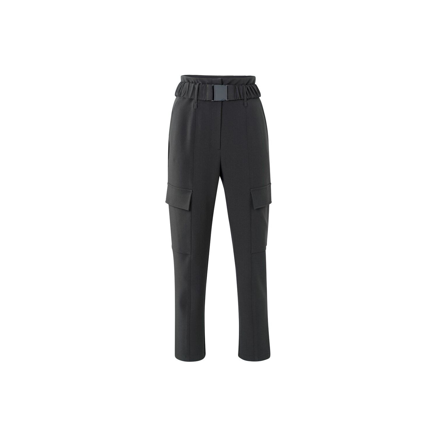 Yaya high waist cargo trouser with belt phantom online kopen! | G-Level