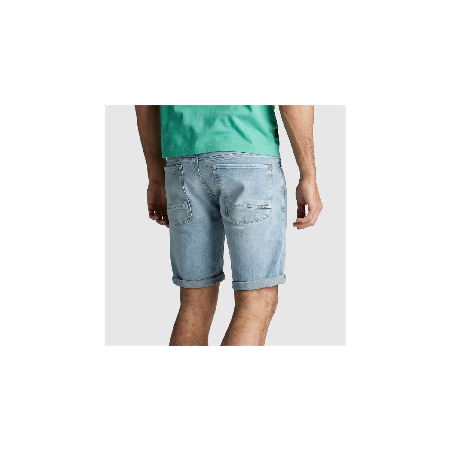 Cast Iron riser denim shorts light blue ocean online kopen. | G-Level